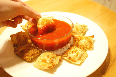 Oven Baked Breaded Ravioli • A Spoonful of Simple